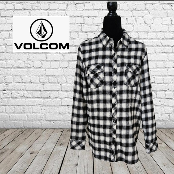 Volcom | Tops | Volcom Cozy Days Plaid Flannel Shirt Size M | Poshmark